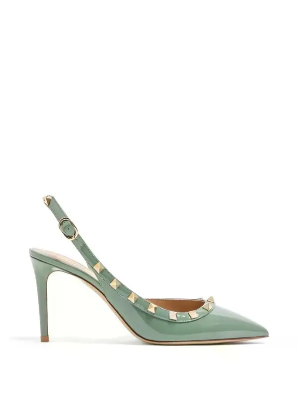Valentino Garavani Rockstud Patent Slingback Pumps