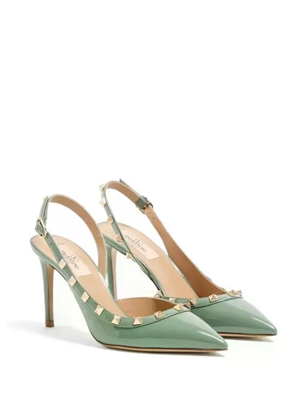 Valentino Garavani Rockstud Patent Slingback Pumps