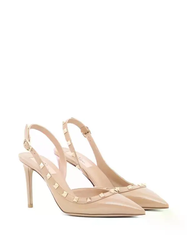 Valentino Garavani Rockstud Slingback Pumps - Neutrals