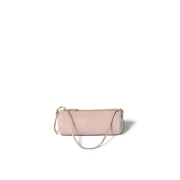 Miu Miu Nappa Leather Pouch With Shoulder Strap - Opal