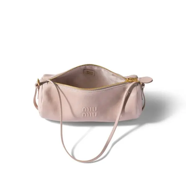 Miu Miu Nappa Leather Pouch With Shoulder Strap