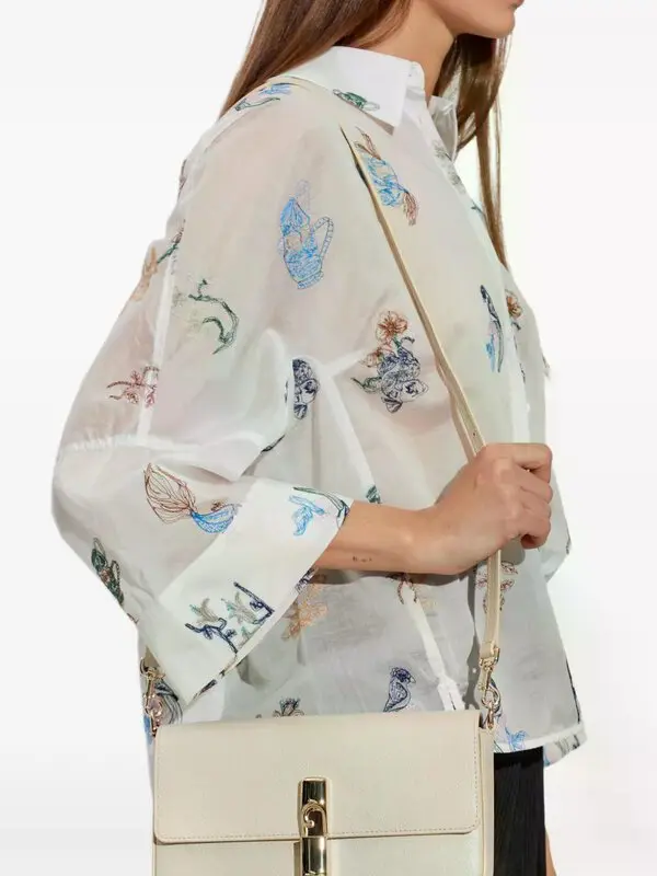 Furla Leather Shoulder Bag - Neutrals