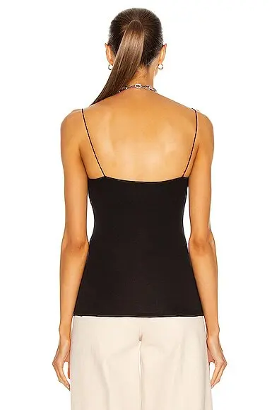 Enza Costa Supima Cotton Essential Strappy Tank - Black