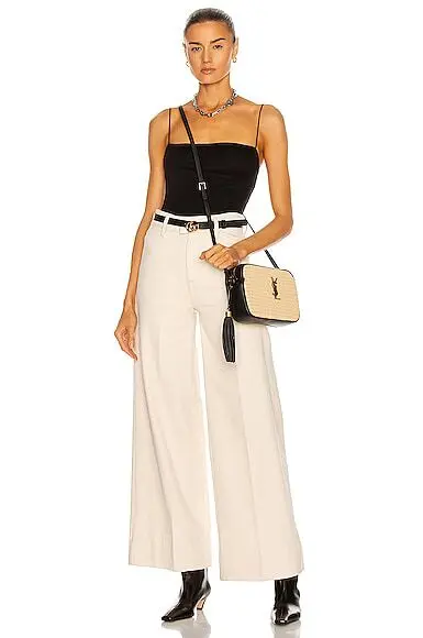 Enza Costa Supima Cotton Essential Strappy Tank - Black