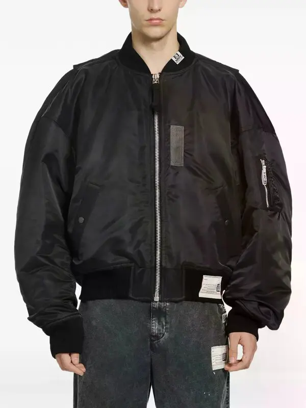 Mihara Yasuhiro Layered Satin Bomber Jacket