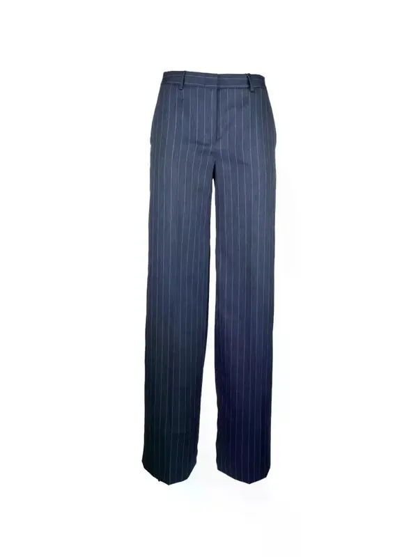 POST SCRIPTUM Tailored Pinstripe Trousers - Blue