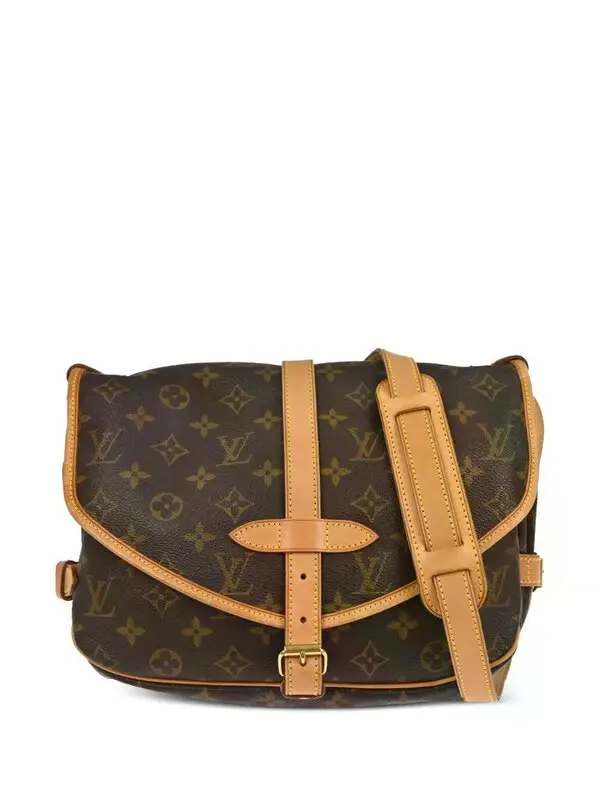 LOUIS VUITTON Monogram Saumur 30 Canvas Shoulder Bag - Brown