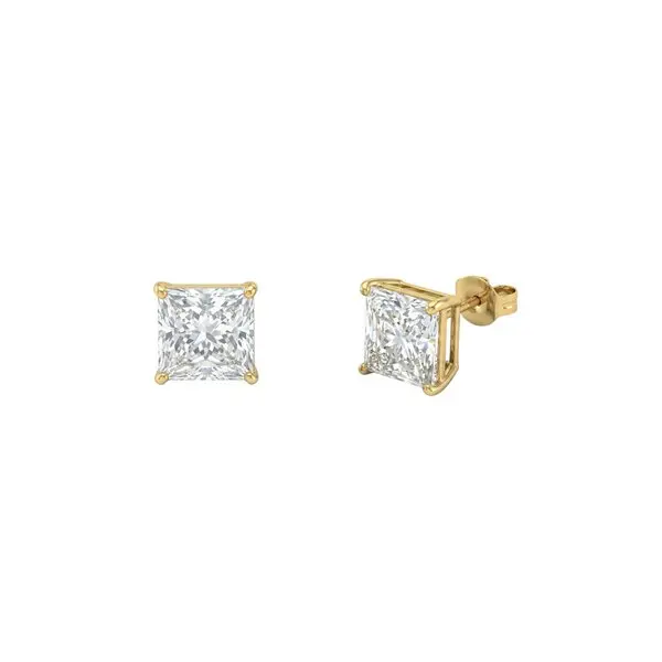SPERO LONDON 9ct Solid Square Stud Earrings - Gold