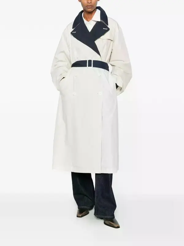 REPLAY Double-breasted Belted Trench Coat
