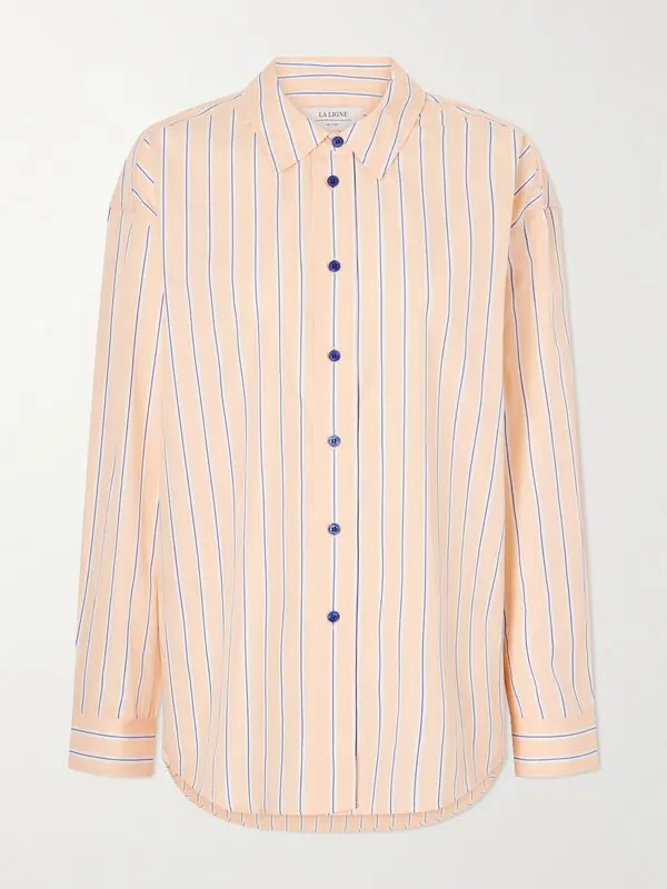 LA LIGNE Striped Cotton-poplin Shirt