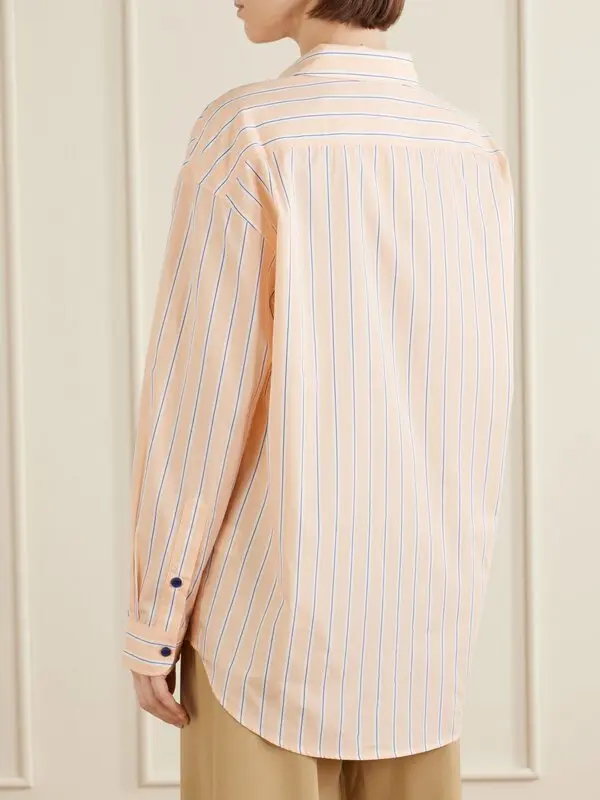 LA LIGNE Striped Cotton-poplin Shirt