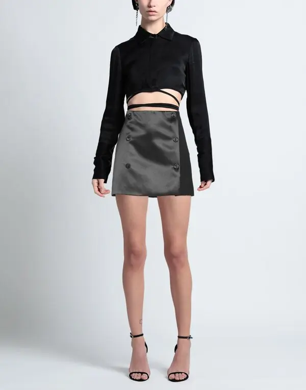 Erika Cavallini Mini Skirt In Virgin Wool Blend