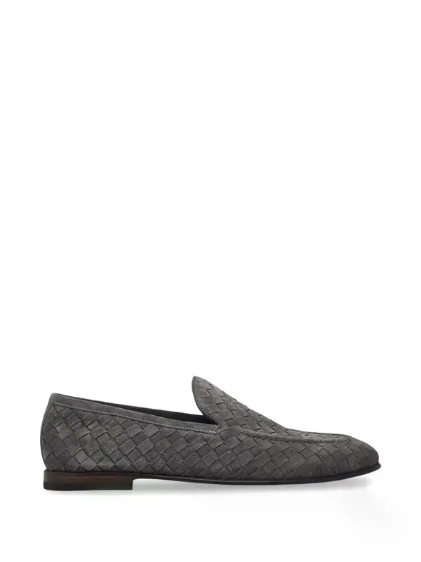 BARRETT Woven Suede Loafers - Grey