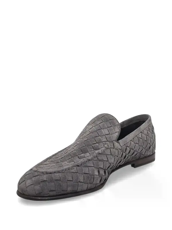 BARRETT Woven Suede Loafers - Grey