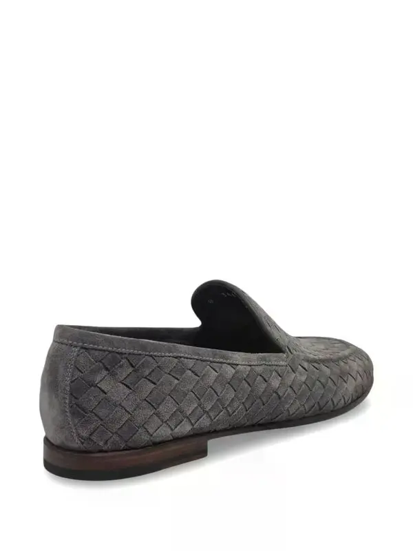 BARRETT Woven Suede Loafers - Grey