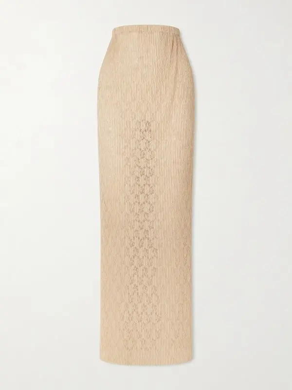 THE ROW Bandi Lace Maxi Skirt - Neutrals