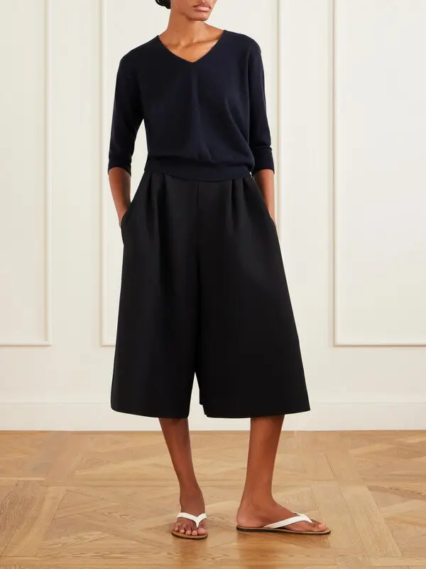 THE ROW Orchidea Cashmere Knit V-neck Sweater