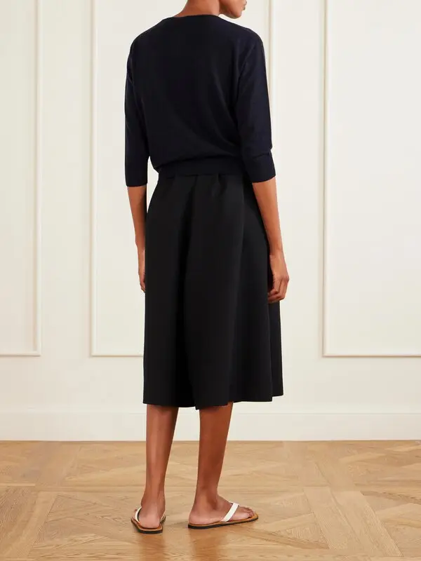 THE ROW Orchidea Cashmere Knit V-neck Sweater