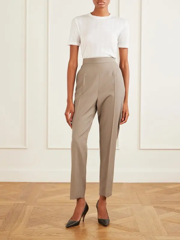THE ROW Eranza Wool Straight-leg Pants - Gray
