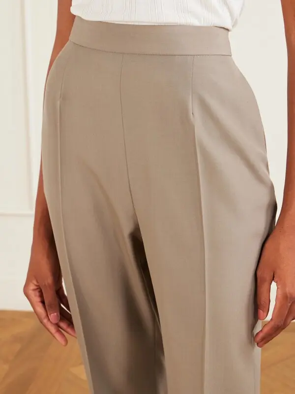 THE ROW Eranza Wool Straight-leg Pants - Gray