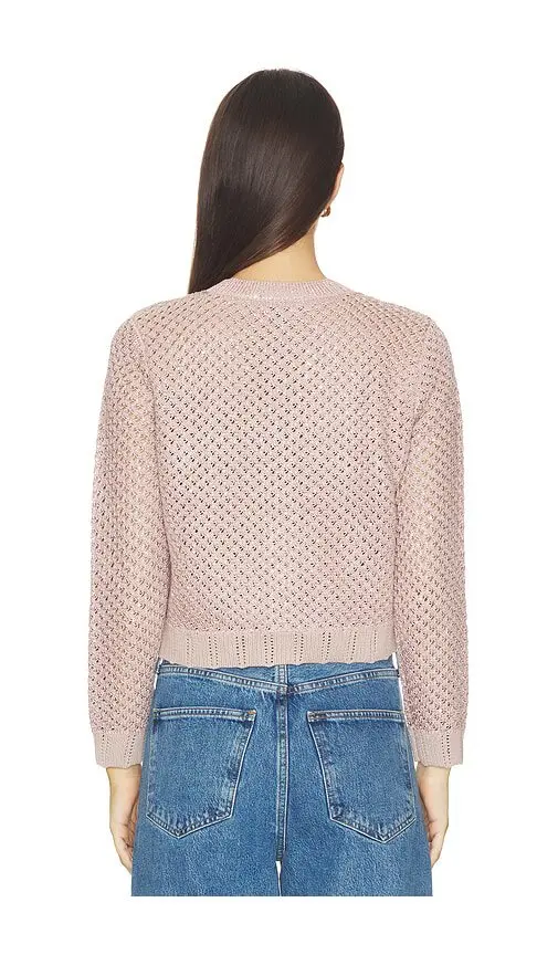 L'Agence Blanca Sequin Crop Cardigan