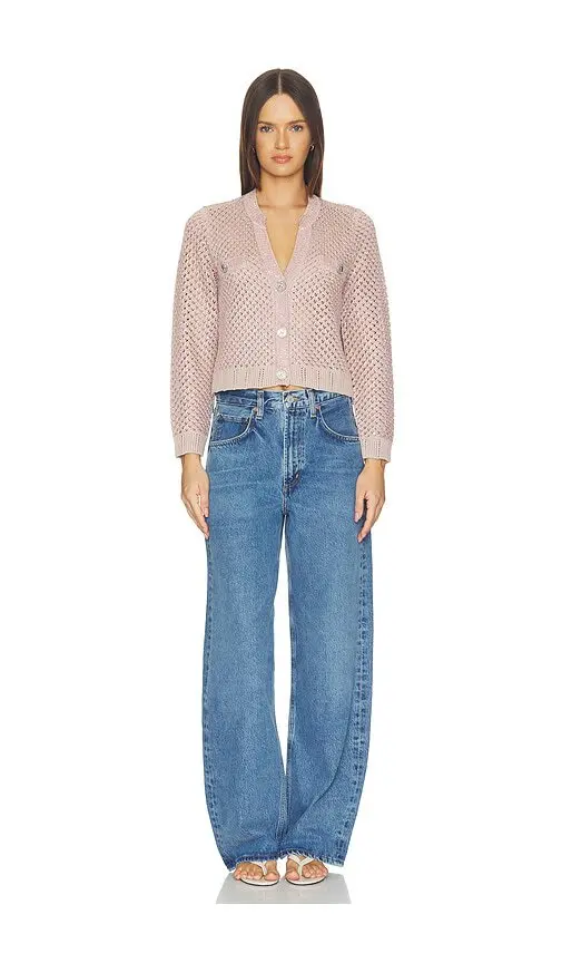 L'Agence Blanca Sequin Crop Cardigan