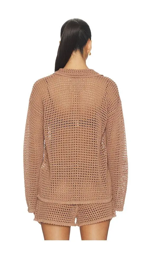L'Agence Mariana Pointelle Knit Shirt