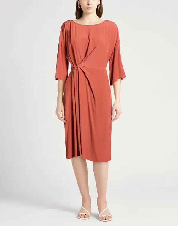 SEMICOUTURE Midi Dress In Acetate And Silk