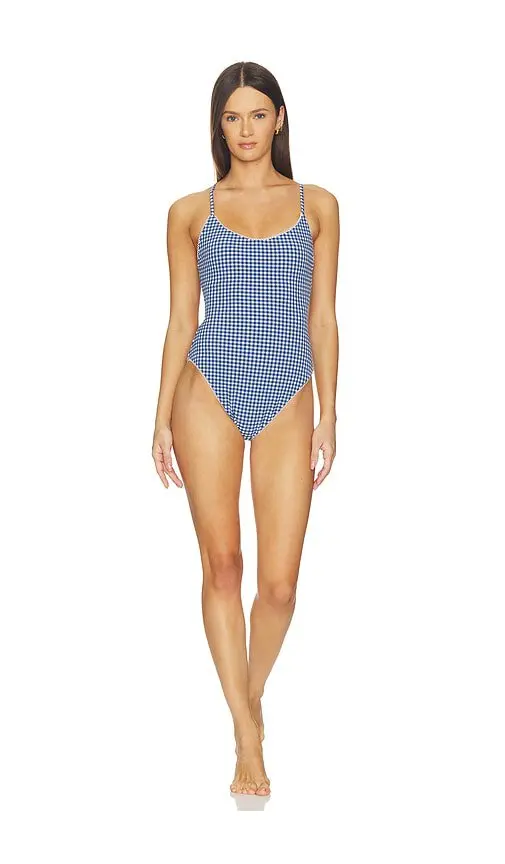 Show Me Your Mumu Positano One Piece Swimsuit - Blueberry Gingham