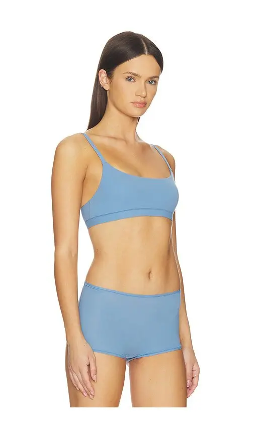 SKIMS Fits Everybody Scoop Neck Bralette In Slate - Arctic