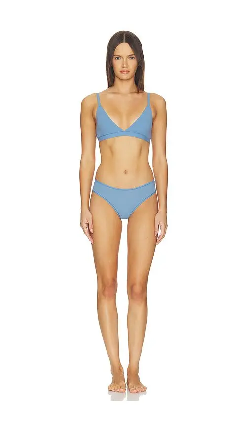 SKIMS Fits Everybody Triangle Bralette In Slate - Arctic