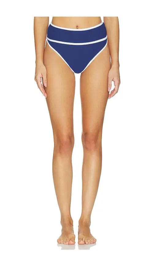 Beach Riot Carlotta Bikini Bottom - Navy & White