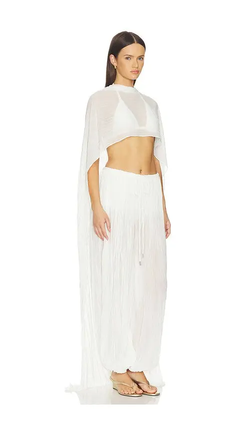Simkhai Genoa Sheer Jersey Cape