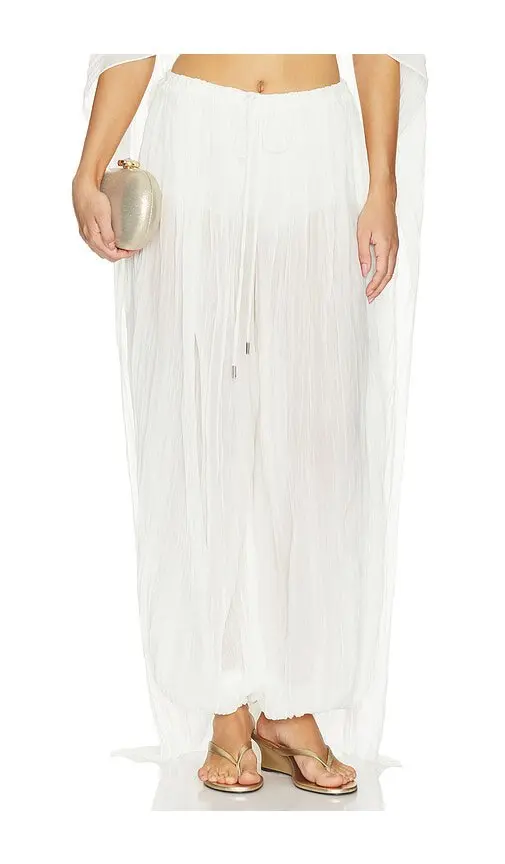 Simkhai Afton Crinkle Jersey Balloon Pant - Ivory