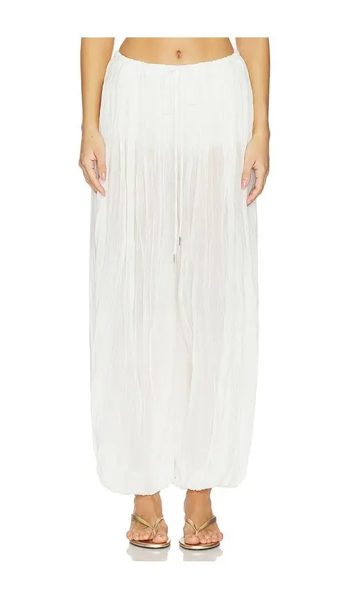 Simkhai Afton Crinkle Jersey Balloon Pant - Ivory