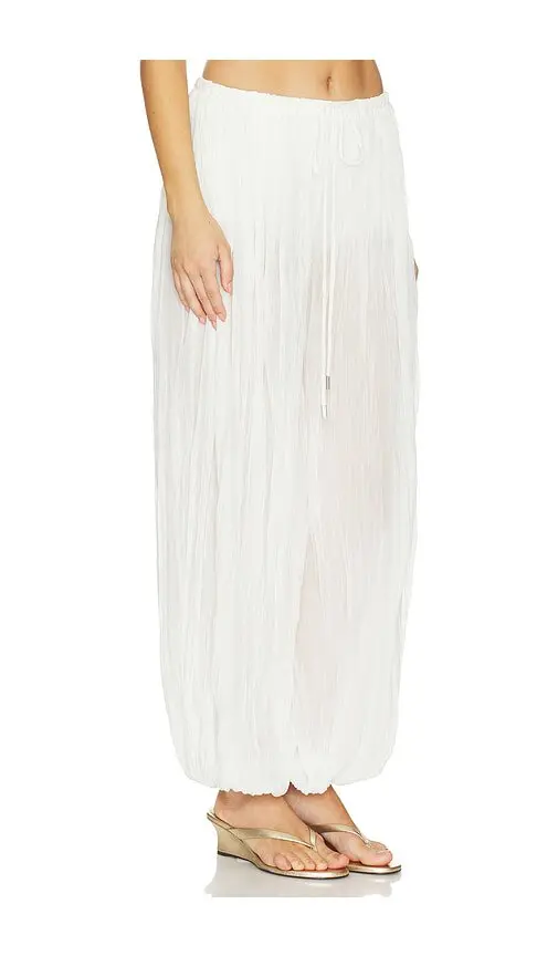 Simkhai Afton Crinkle Jersey Balloon Pant - Ivory