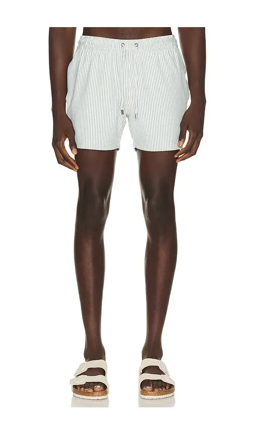 VINTAGE SUMMER Stripe Knit Shortie Volley - Sage