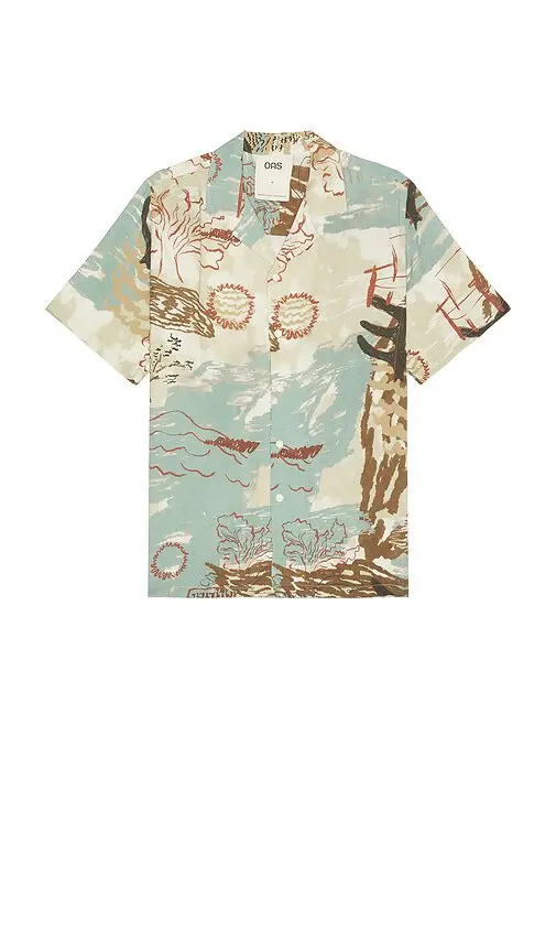 Oas Montara Rocco Shirt In Slate,beige
