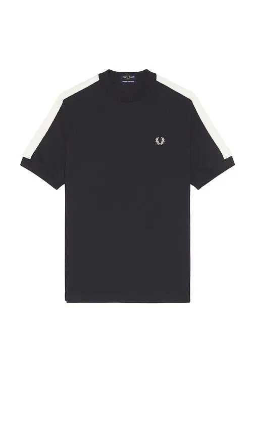 Fred Perry Cable Taped T-shirt In Blue