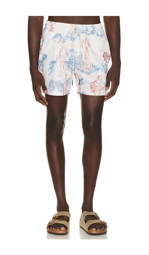 Oas Lorien Printed Swim Shorts - Ecru