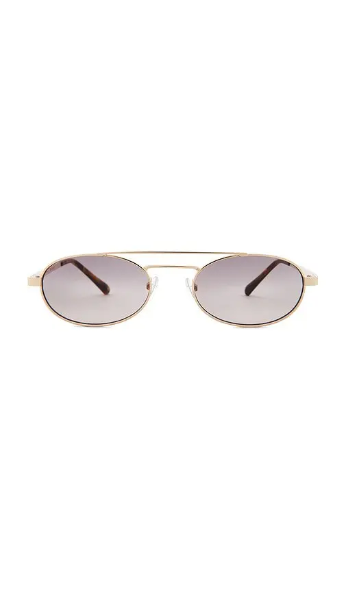 BANBE The Winnie Sunglasses In Black - Gold Smoke