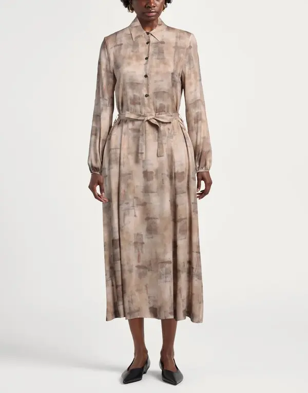 Peserico Midi Shirt Dress - Beige