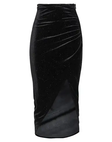 Patrizia Pepe Velvet Midi Skirt With Glitter And Side Slit