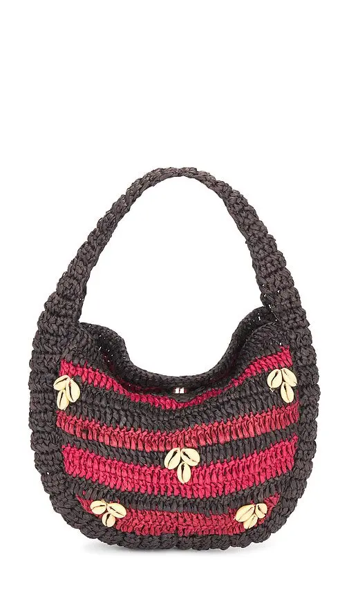 Free People Belize Raffia Shell Clutch