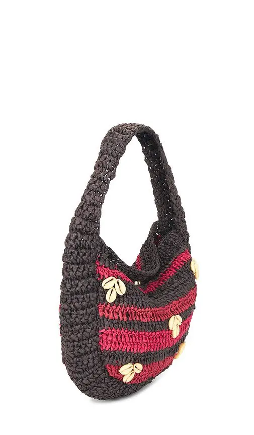 Free People Belize Raffia Shell Clutch