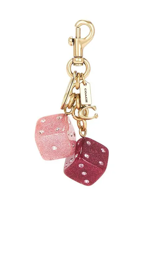 COACH Resin Dice Bag Charm - Pink