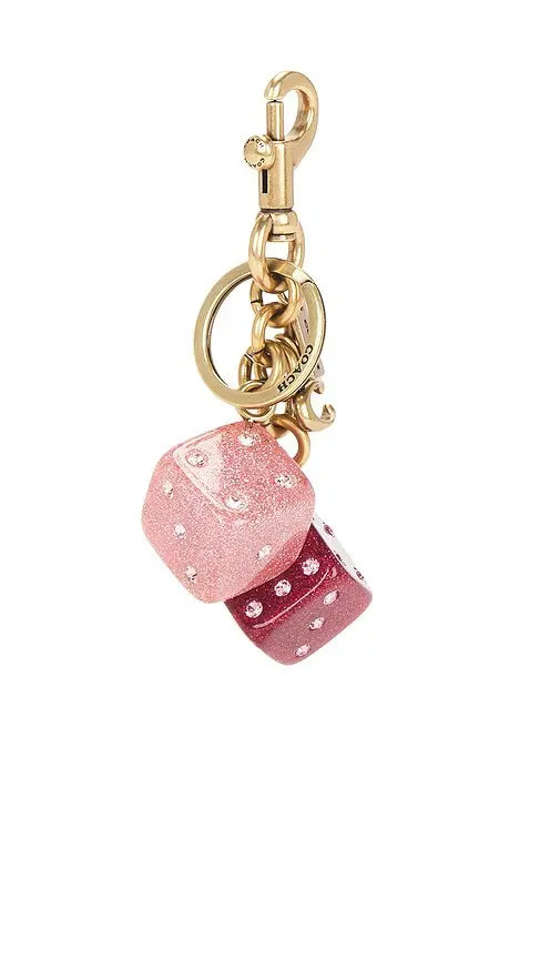 COACH Resin Dice Bag Charm - Pink