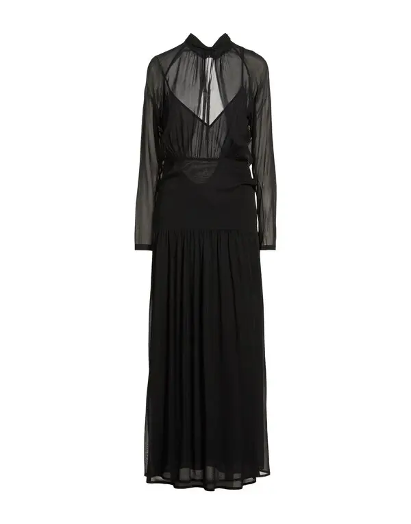 SEMICOUTURE Maxi Dress In Acetate And Silk