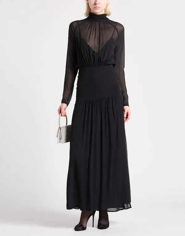 SEMICOUTURE Maxi Dress In Acetate And Silk