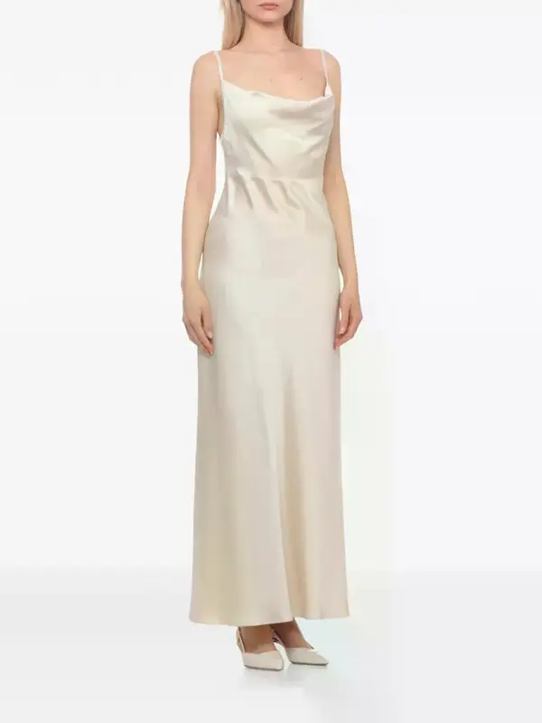 D.exterior Cowl-neck Maxi Dress In Satin